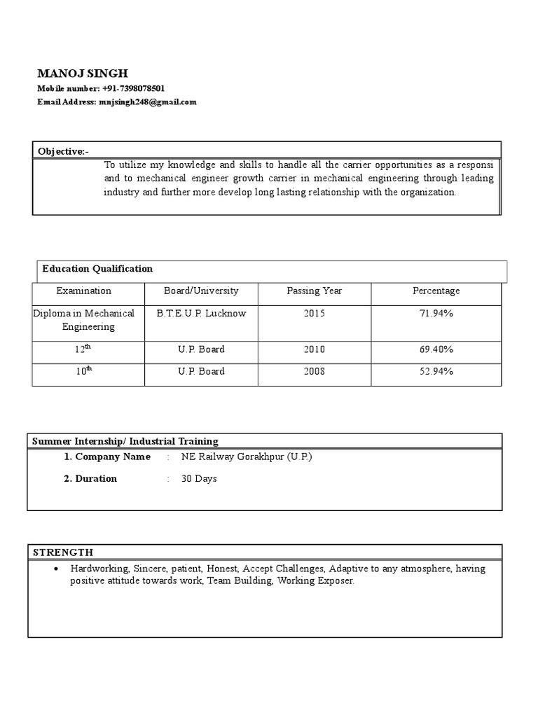 1474568961259resume Manoj | PDF