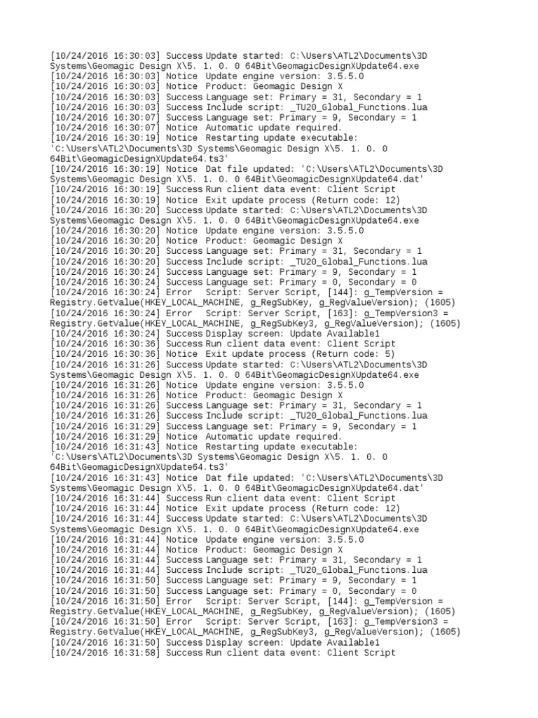 Geomagic Design X Update Log | Download Free PDF | Windows Registry | Computing Platforms