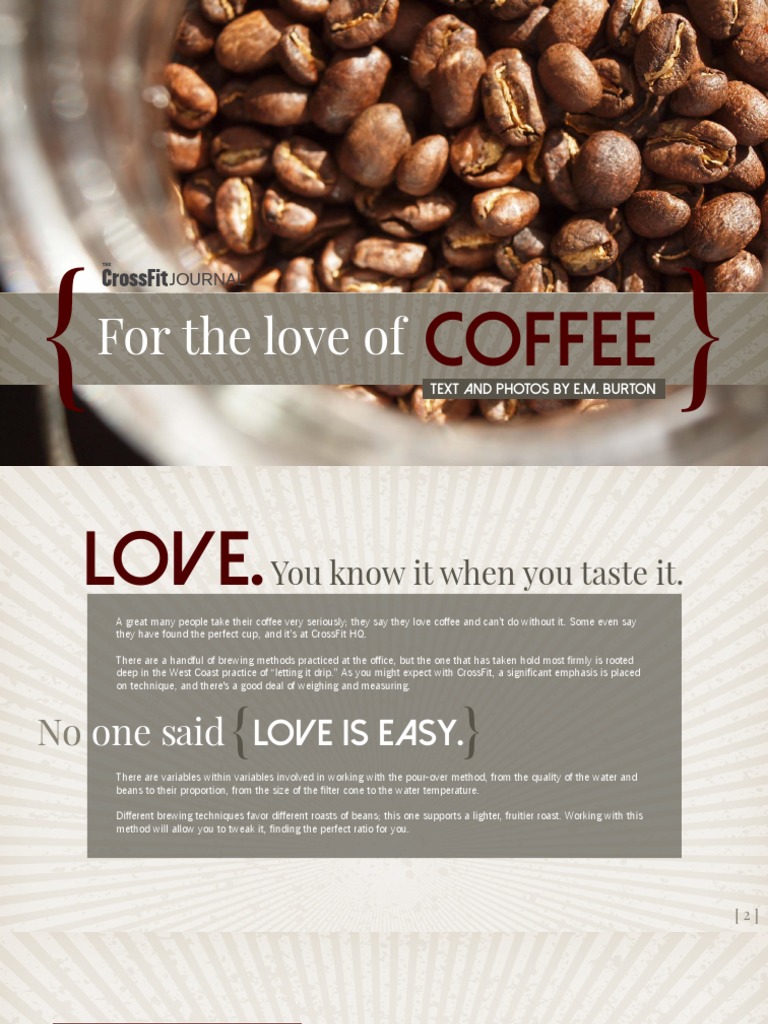 For The Love Of: Coffee | PDF | Coffee | Foods