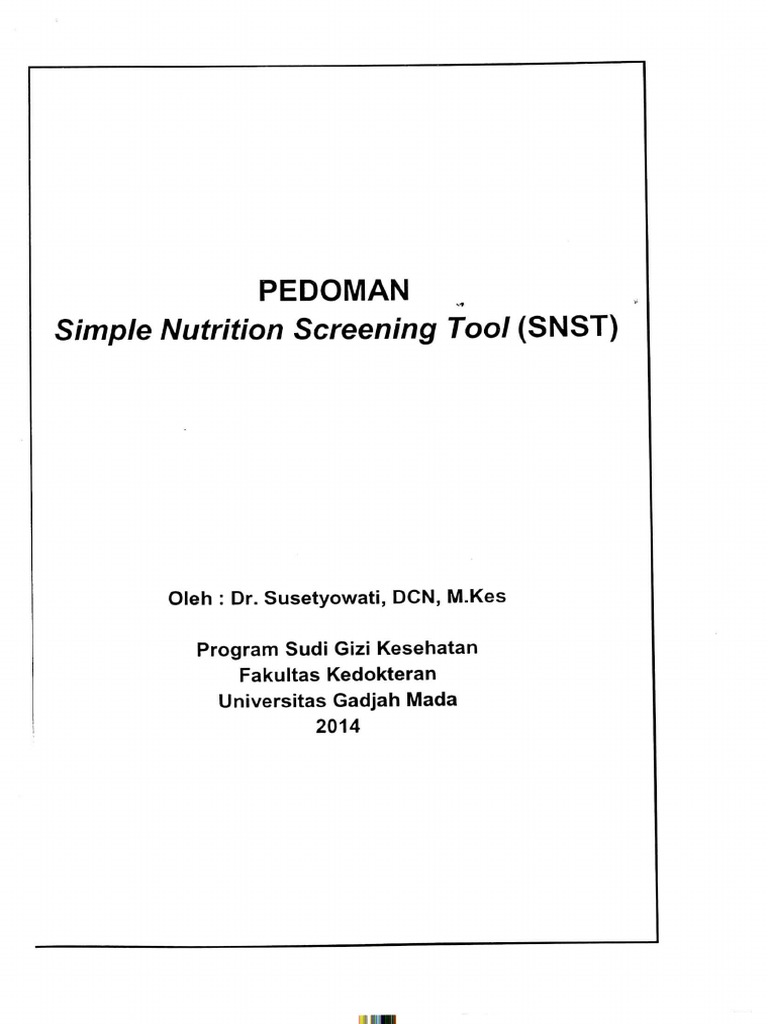 Simple Nutrition Screening Tool | PDF