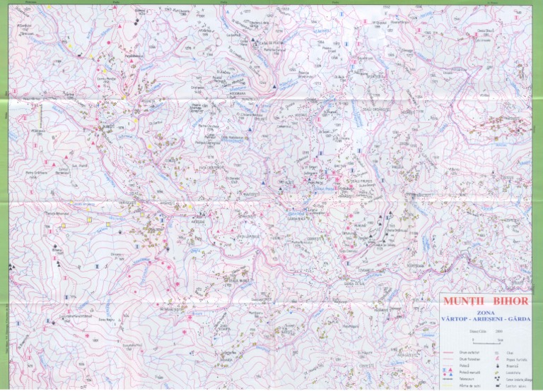 Harta Muntilor Bihor-Vartop-Arieseni-Garda PDF | PDF
