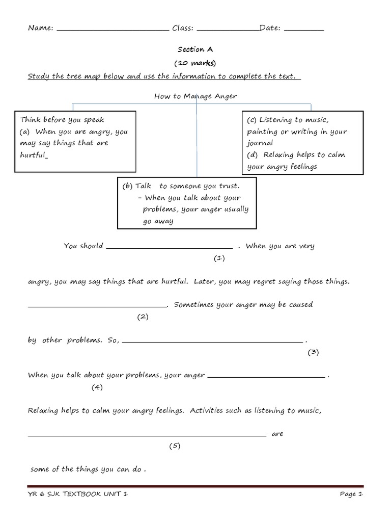 Unit 1 - Paper 2 - Section A | PDF | Anger