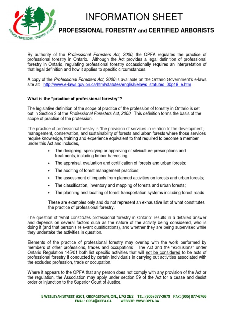 Opfa Information Sheet | Download Free PDF | Forestry | Government ...