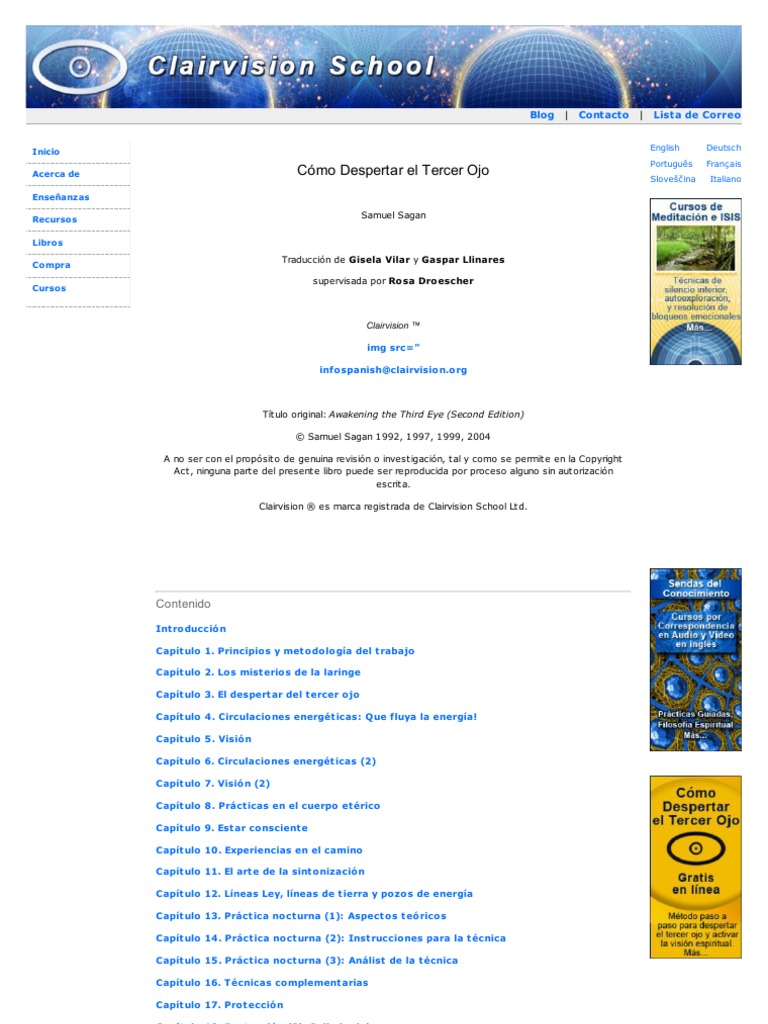 Clairvision Org Espanol Libros Como Despertar Tercer Ojo | PDF | Alquimia | Logos