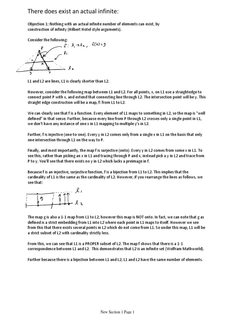 An Actual Infinite Can Indeed Exist. | PDF | Function (Mathematics) | Logic