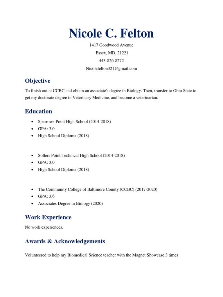 Resume Final | PDF