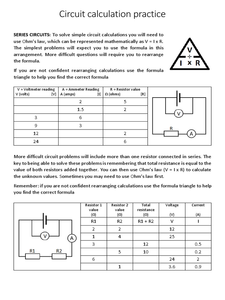 Circuit Questions | PDF | Series And Parallel Circuits | Electrical Network