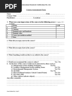 Training Impact Assessment Questionnaire | PDF | Cognition | Learning