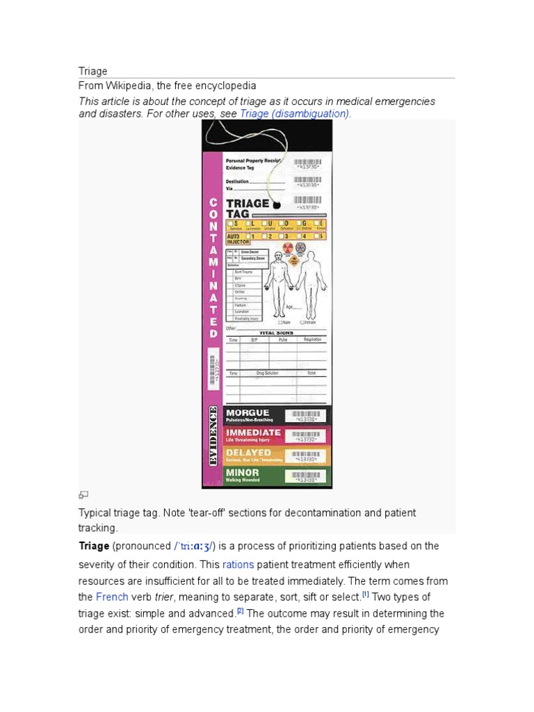 Triage | Emergency Department | Major Trauma
