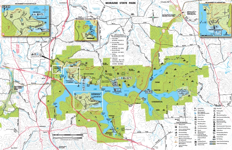 Moraine State Park Map | Glaciology | Water Ice