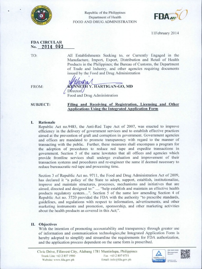 FC2014 003 Filing and Receiving of Registration Licensing and Other ...