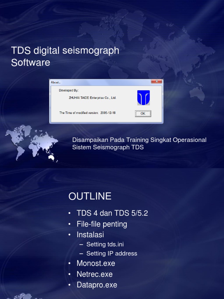 TDS Digital Seismograph Software | PDF | Seismology | Computer File