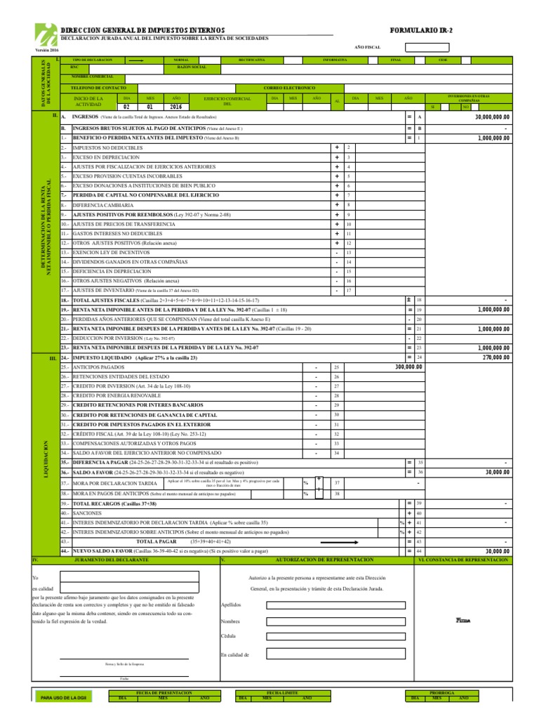 Ir 2 2016 | Descargar gratis PDF | Depreciación | Impuesto sobre la renta