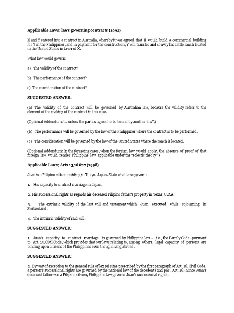 Governing International Contracts: Determining the Applicable Law for ...