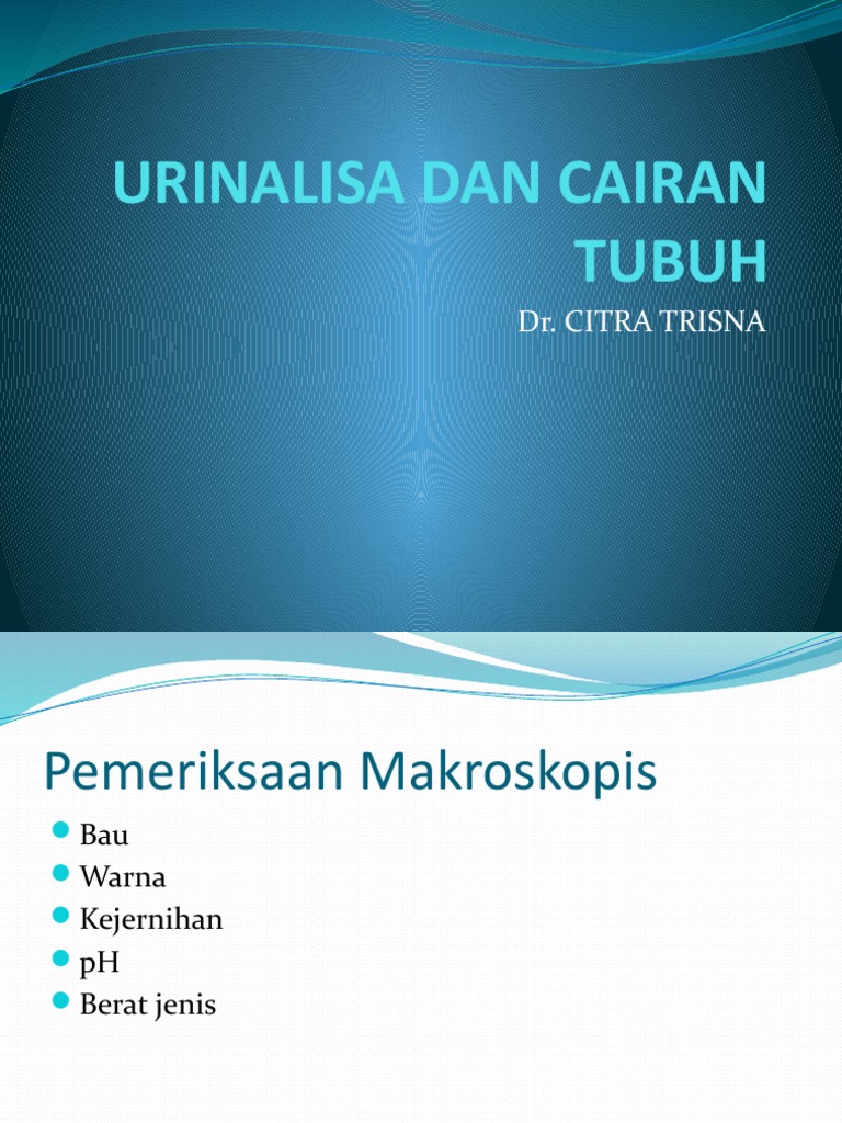 CT PPT Urinalisa Dan Cairan Tubuh | PDF