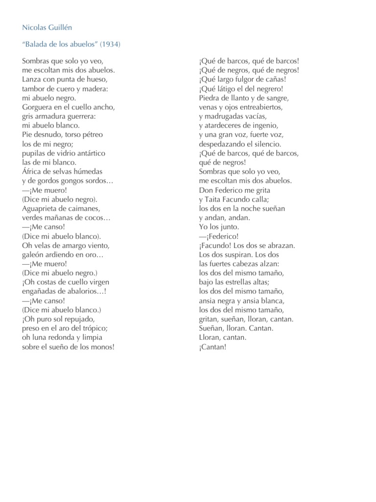 Balada - de Los Abuelos | PDF | Poesía