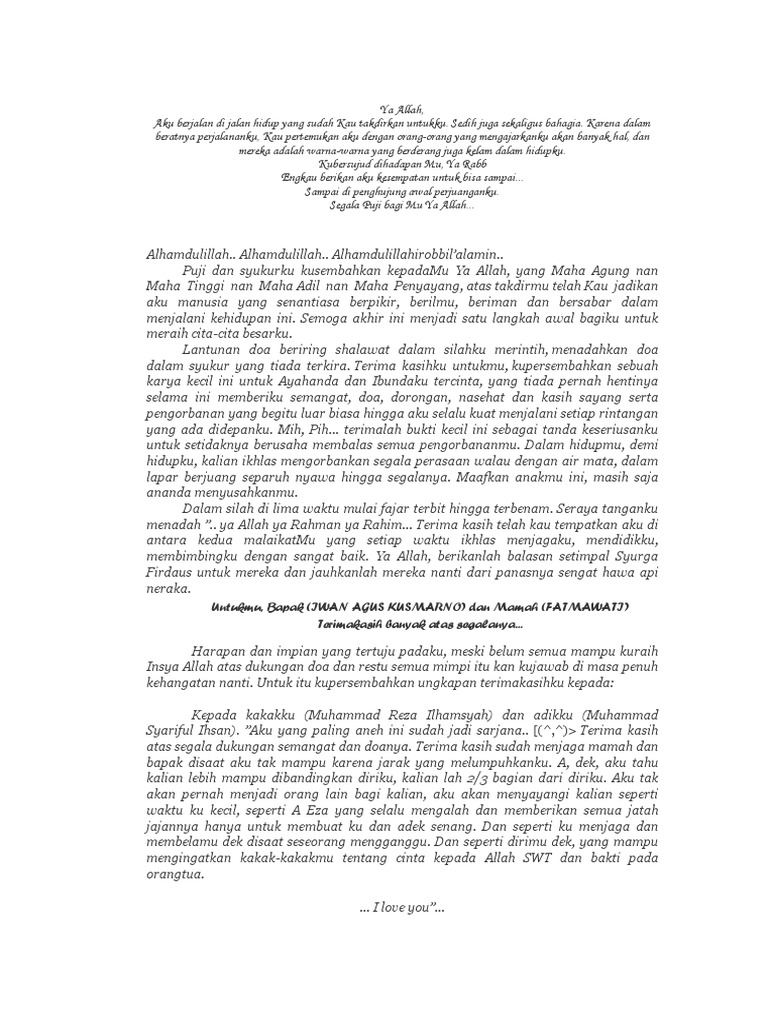 Lembar Persembahan Skripsi | PDF