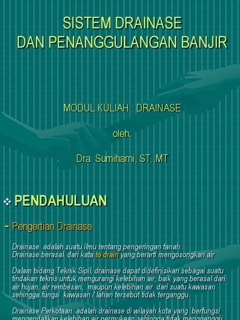 Bahan Ajar Drainase (s1) | PDF | Sains & Matematika