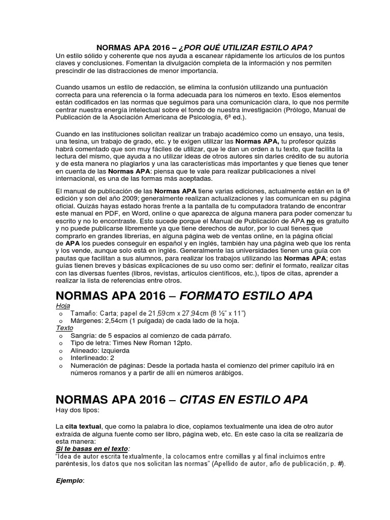 Citas y Paráfrasis Estilo APA | PDF | Estilo apa | Traducciones