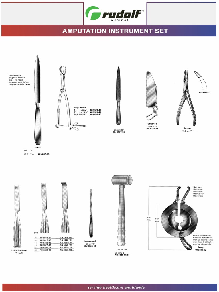(GI-RDF03) Rudolf - Amputation Instrument Set PDF | PDF