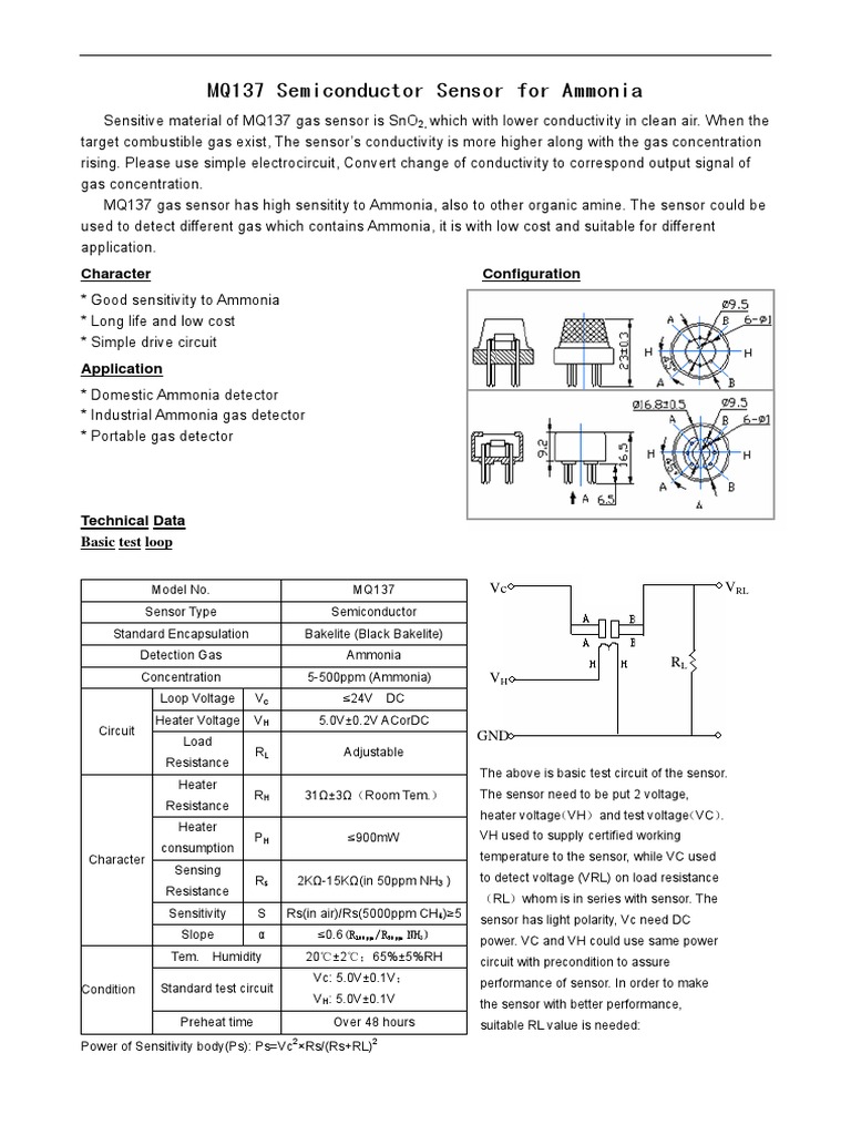 MQ137 Ammonia Sensor | Sensor | Ammonia