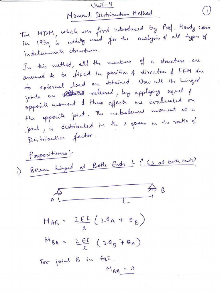 Moment Distribution Method | PDF