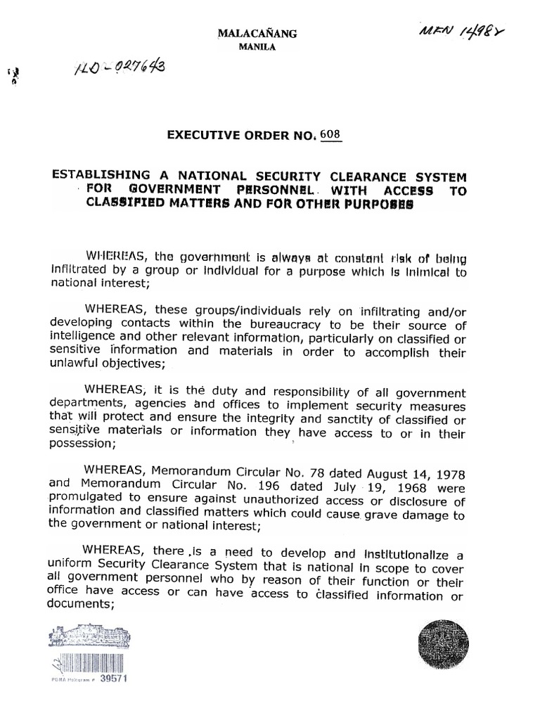 Govt Security Clearance System | PDF | Security Clearance | Classified Information