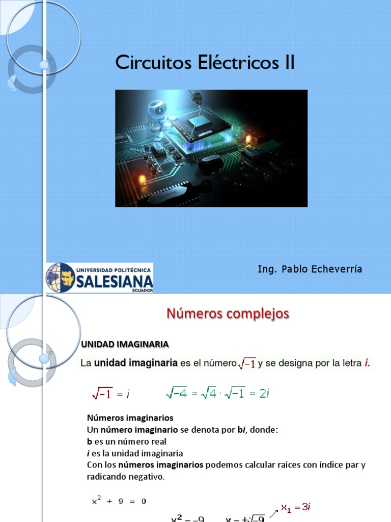 Unidad 1 Numeros Complejos (Circuitos Electricos II) | PDF ...