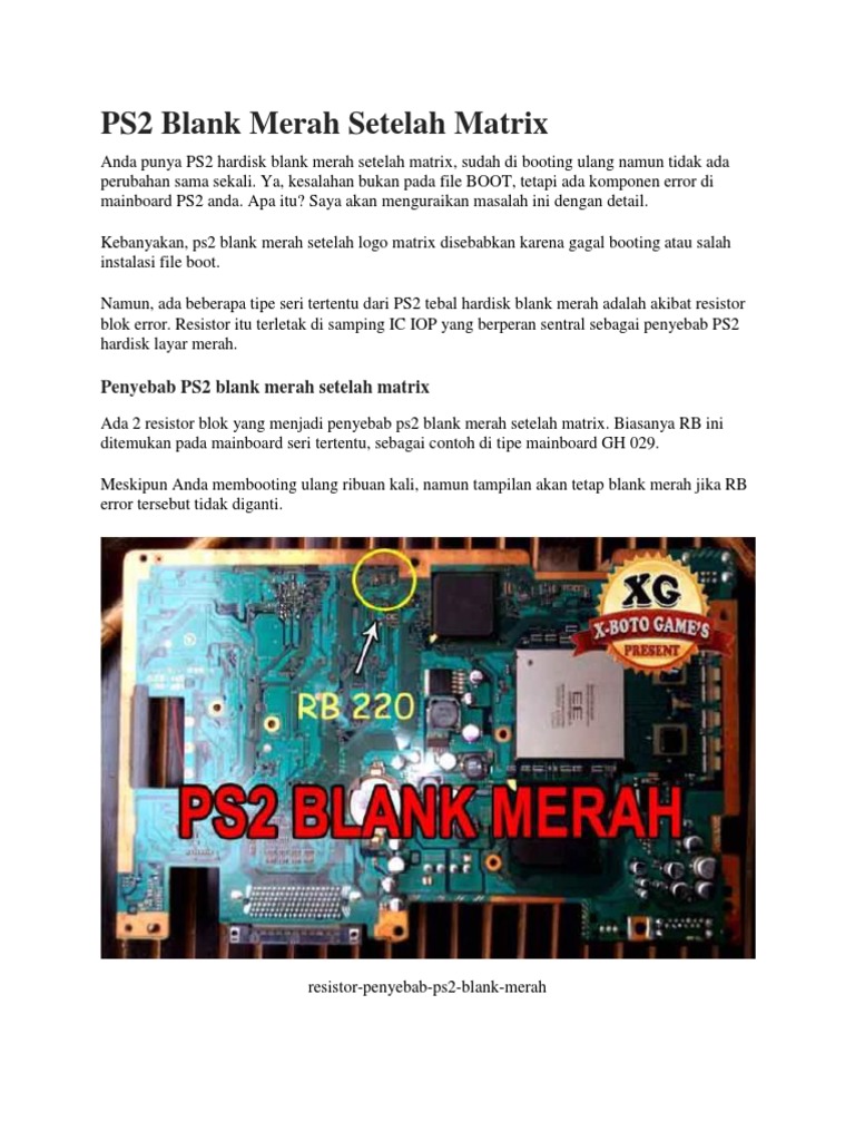 PS2 Blank Merah Setelah Matrix | PDF