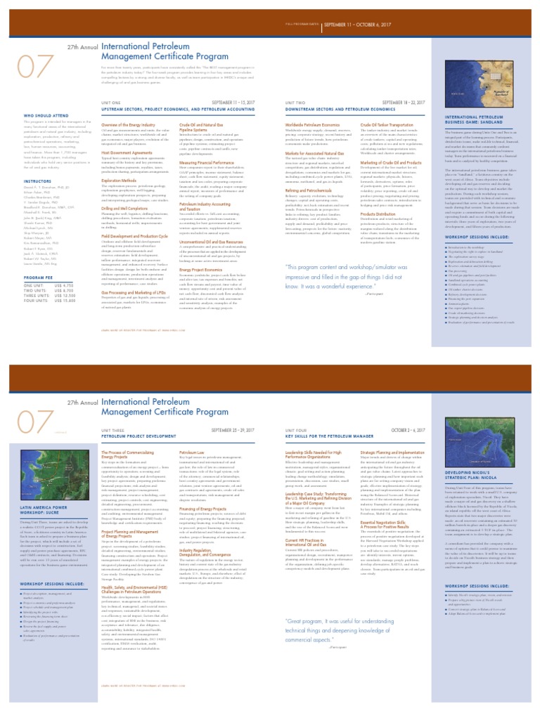 07 IHRDC International Petroleum Management Certificate Program | PDF ...