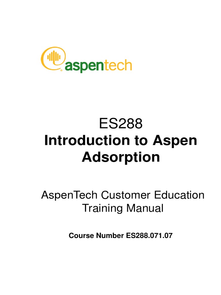 Introduction Aspen Adsorption | PDF | Graphical User Interfaces ...