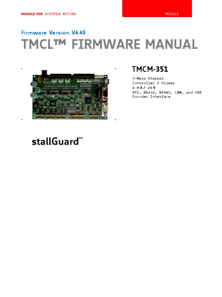 TMCM-351 TMCL Firmware Manual | PDF | Usb | Parameter (Computer Programming)