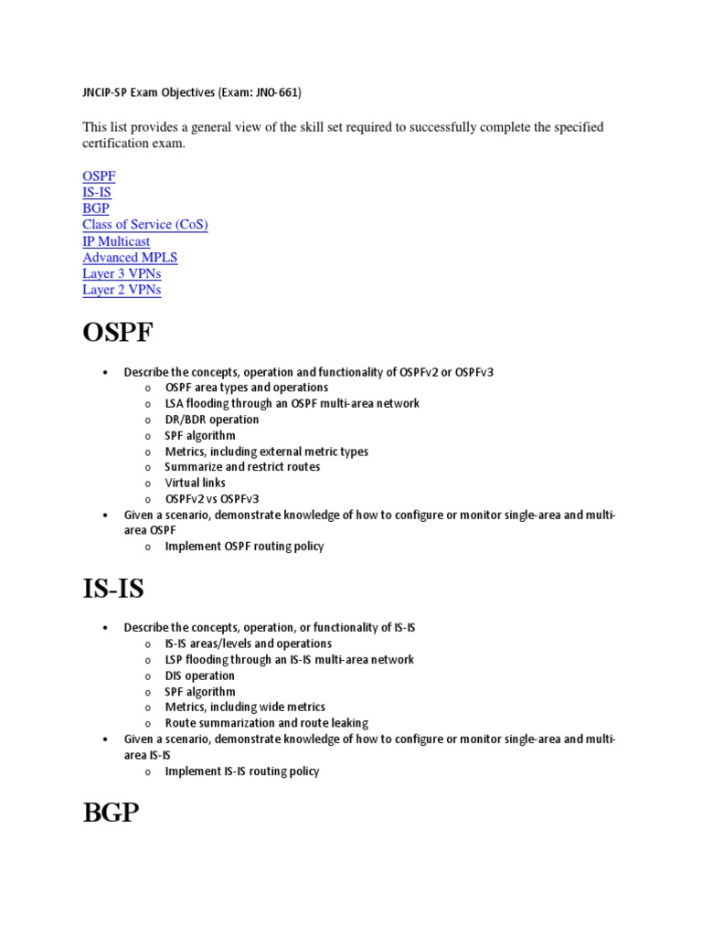 Jncis-Sp & Jncip-Sp Blueprint | PDF | Virtual Private Network ...