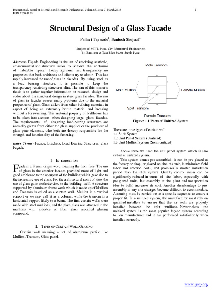 Structural Design of A Glass Facade | PDF | Civil Engineering ...