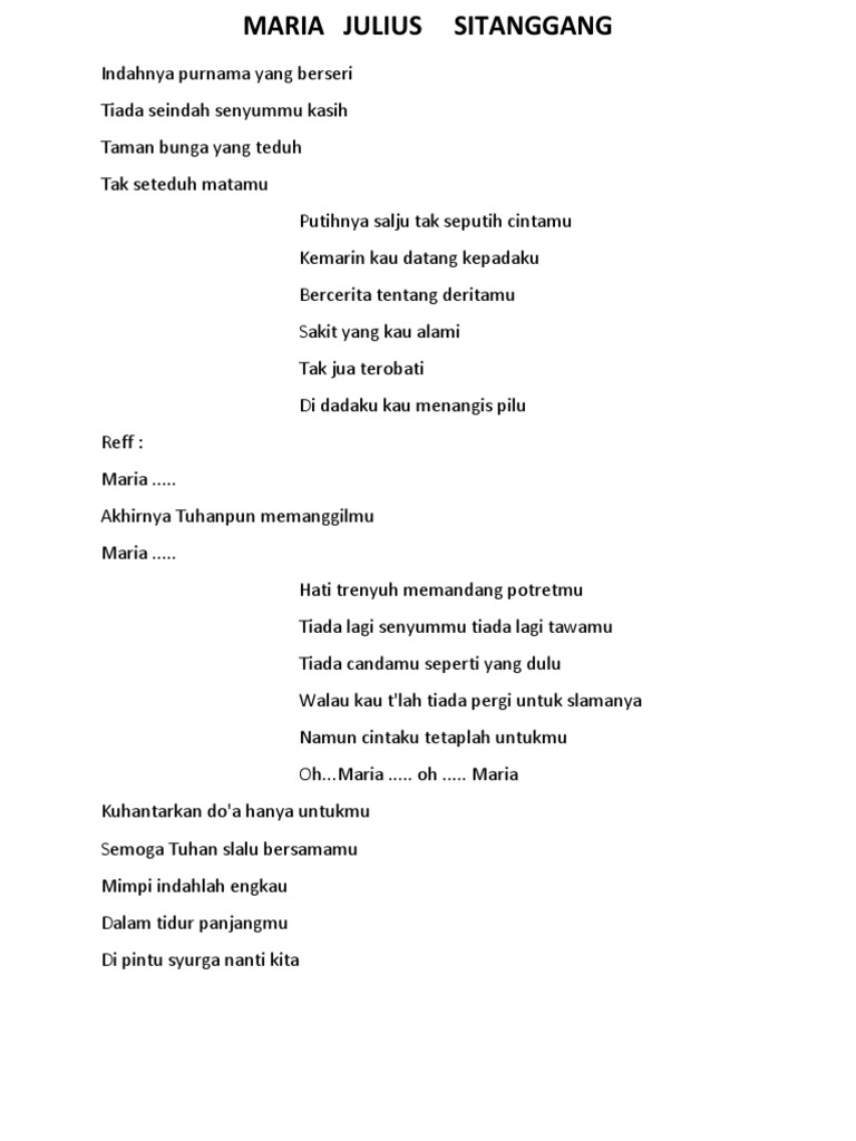 Maria Julius Sitanggang | PDF