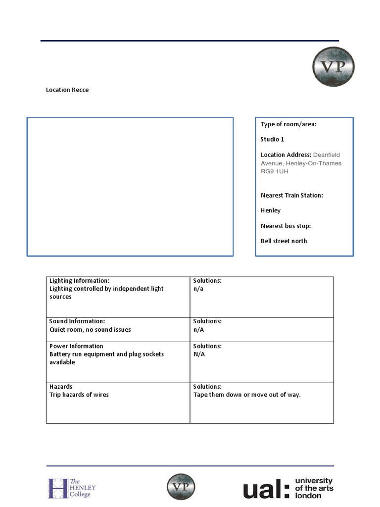 Location Recce | PDF