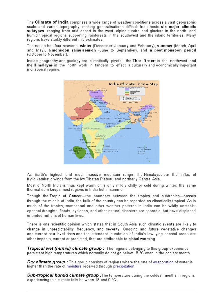 Indian Vegetation | PDF | Climate | Earth Sciences