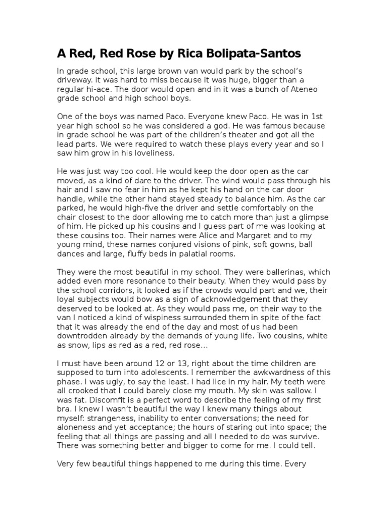 Red Red Rose | PDF | Laughter