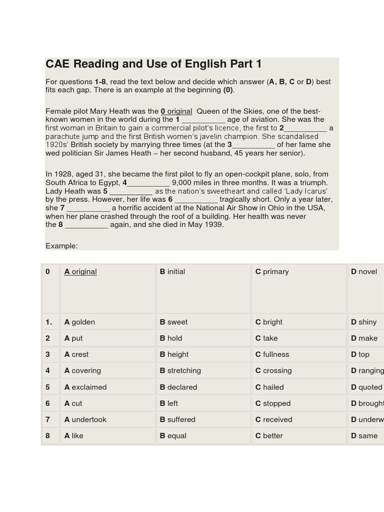 CAE Reading and Use of English Part | PDF | Triathlon | Sports