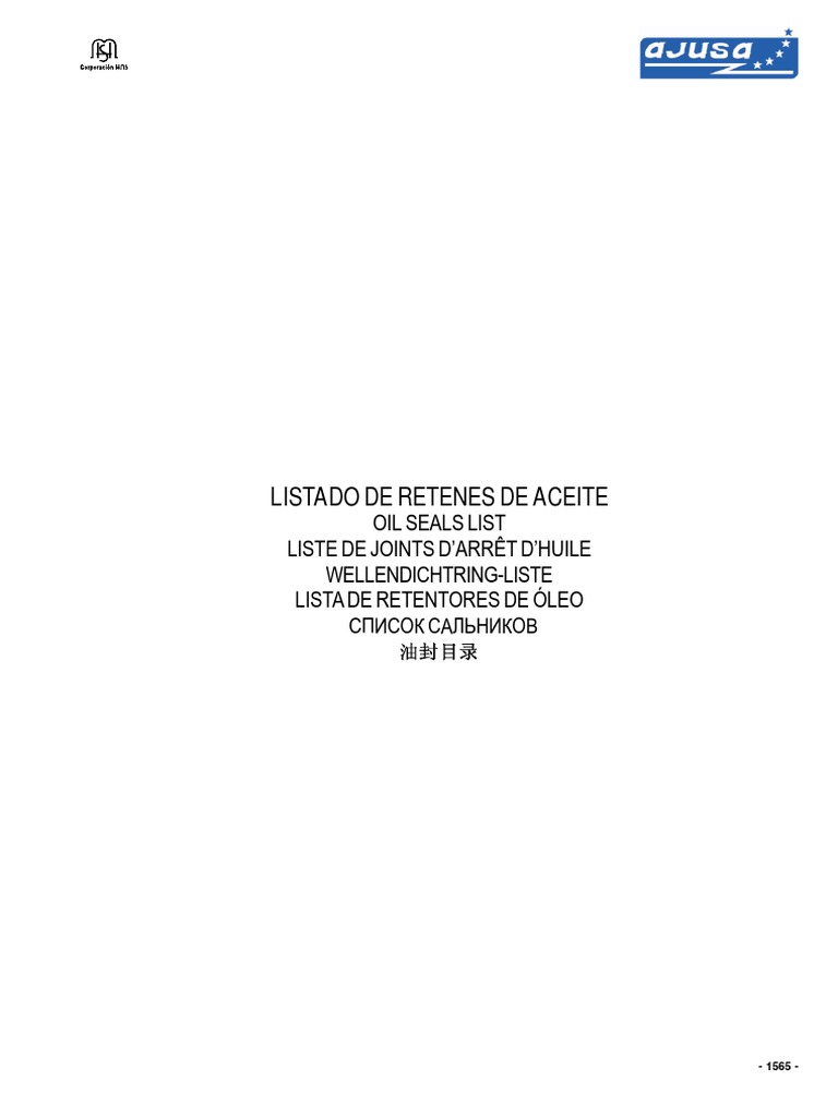 Catalogo Ajusa Retenes | PDF