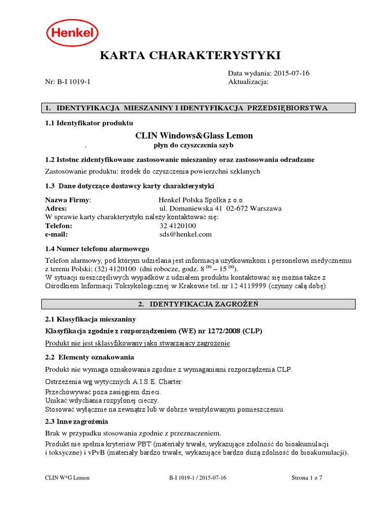 0027 CLIN Windows&Glass Lemon | PDF