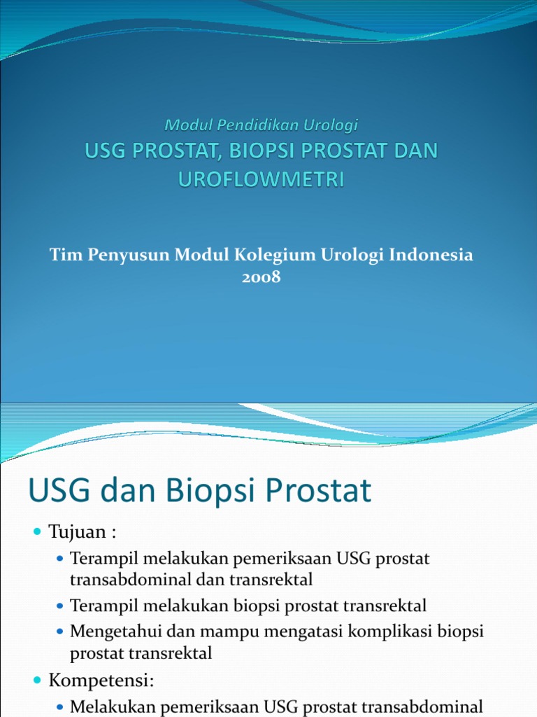 Modul Urologi TRUS Biopsi Uroflowmetri | PDF