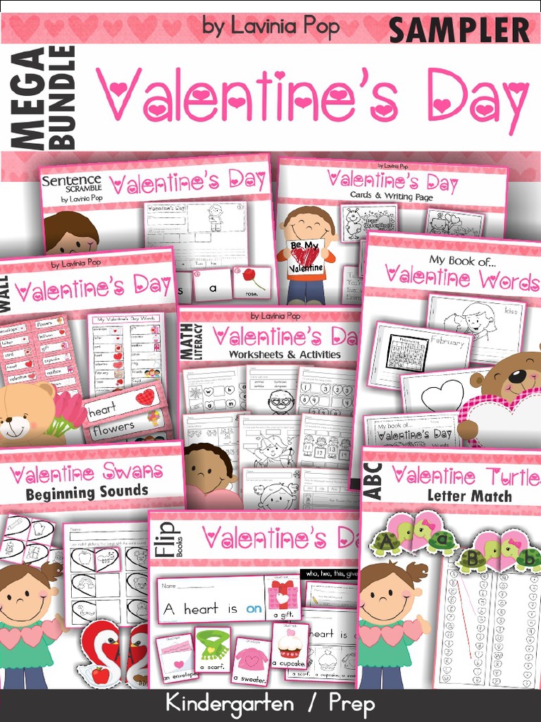 Valentines Day Mega Bundle Sampler | PDF | Classroom | Digital ...