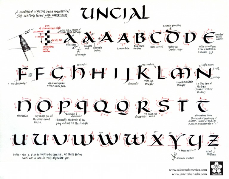 Uncial Alphabet | Download Free PDF | Paper Art | Writing