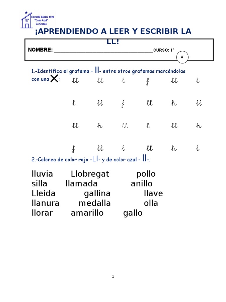 Aprendiendo A Leer y Escribir La LL | PDF | Lingüística