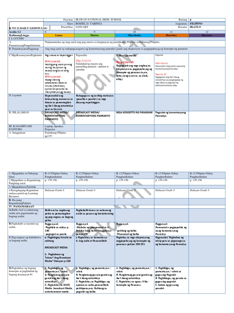 Grade8 Quarter3Week2 | PDF