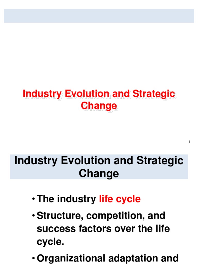 Industry Evolution and Change Dynamics | PDF | Innovation | Product ...