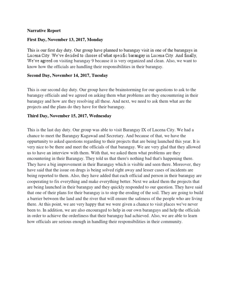 Narrative Report Kian Sales Group 4 | PDF