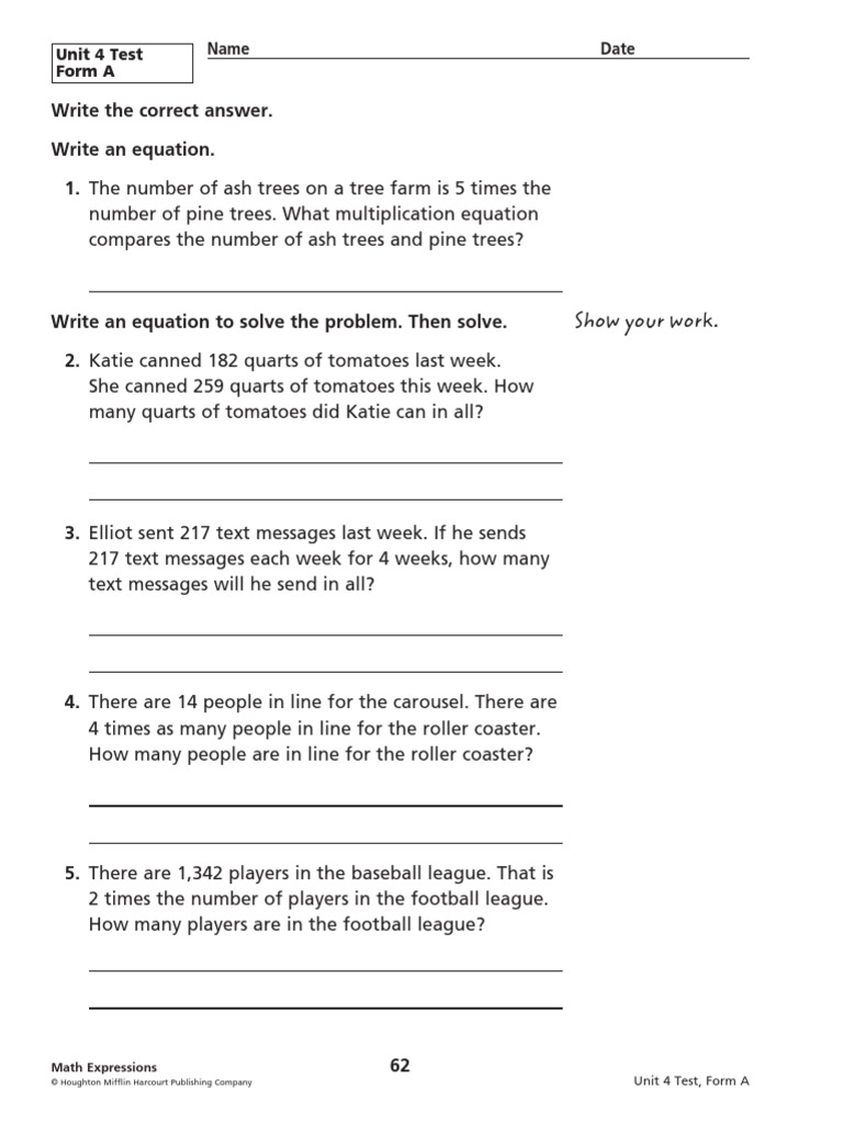 Unit 4 Practice Test | PDF | Teaching Mathematics