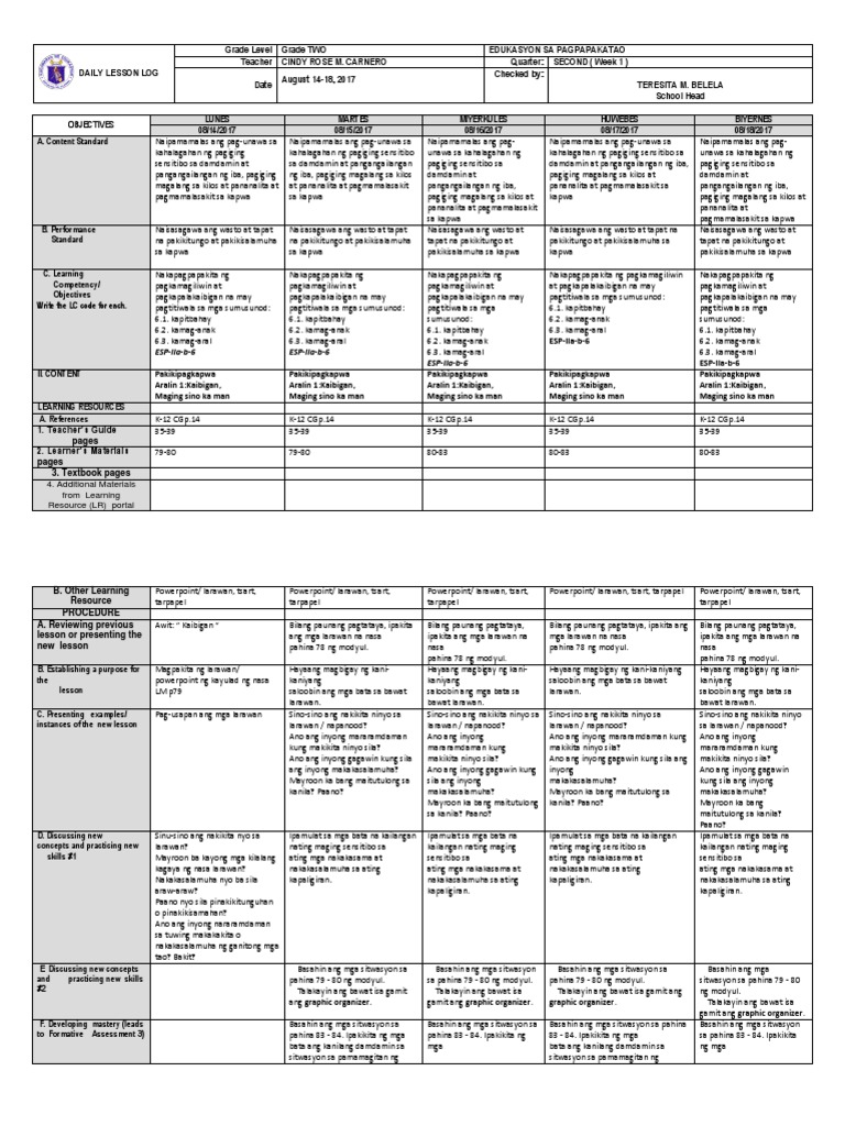 2ND Quarter Week 1 WITH REFLECTION Grade 2 | PDF